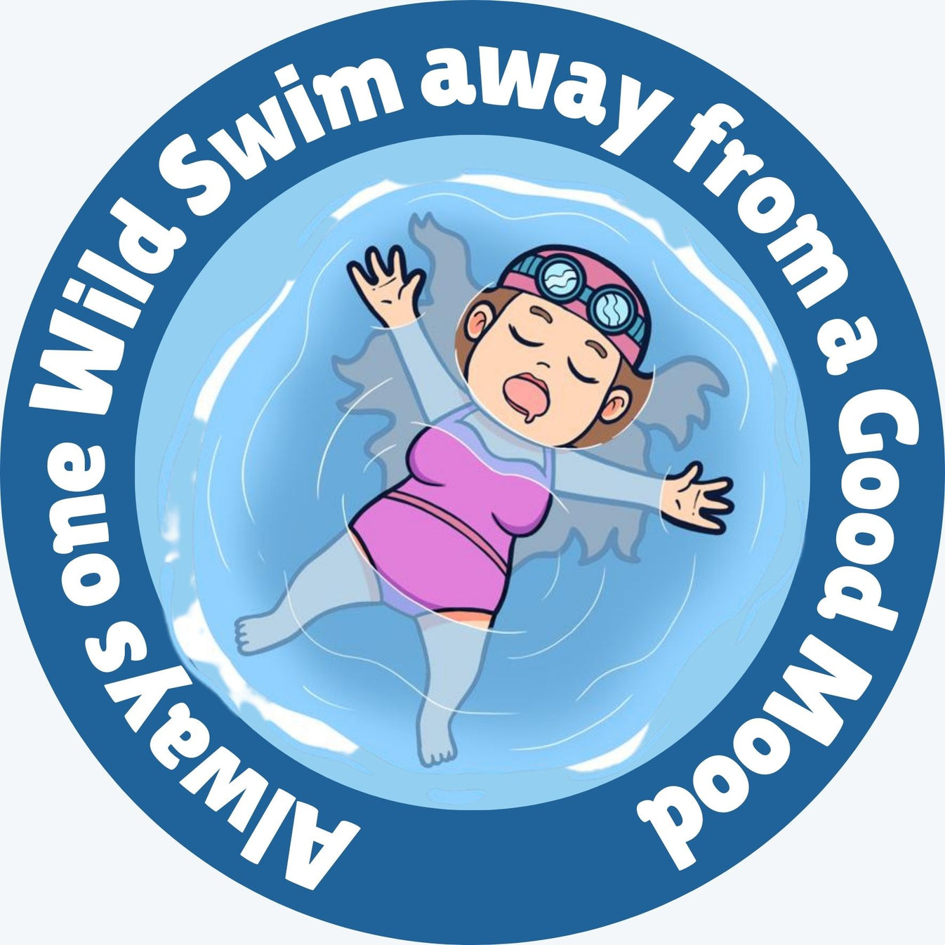Car Window Sticker - Always one Swim away from a Good Mood – Wacky ...